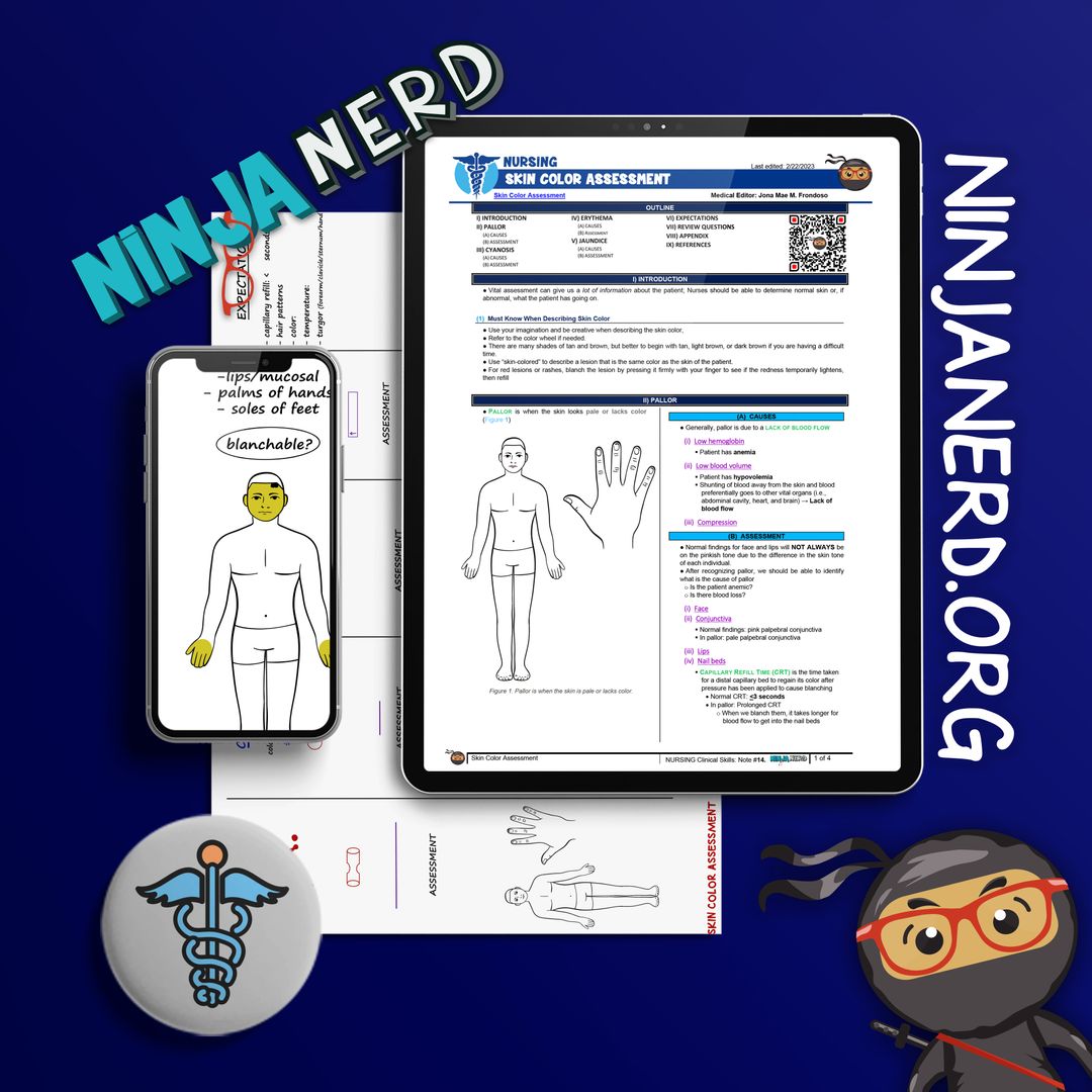 Skin Color Assessment - Illustrations - NinjaNerd Medicine